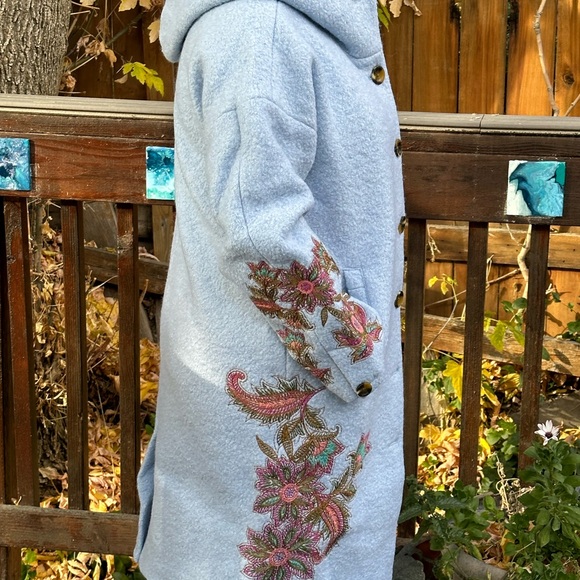 Sundance | Jackets & Coats | Blooming Boucle Embroidered Wool Blend ...